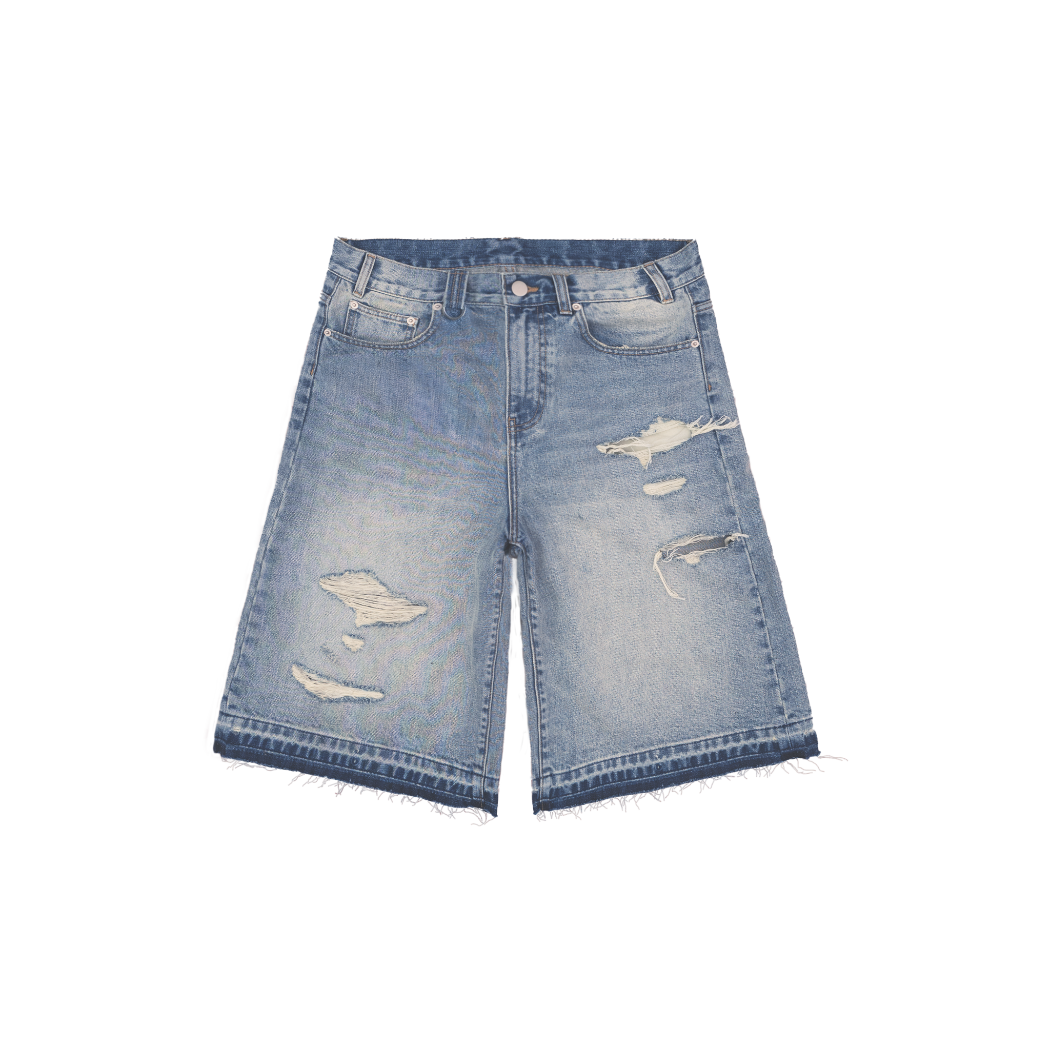 Vintage Thrashed Blue Jorts – Bravest Studios