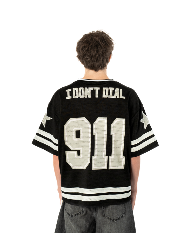 Black 911 Football Jersey – Bravest Studios